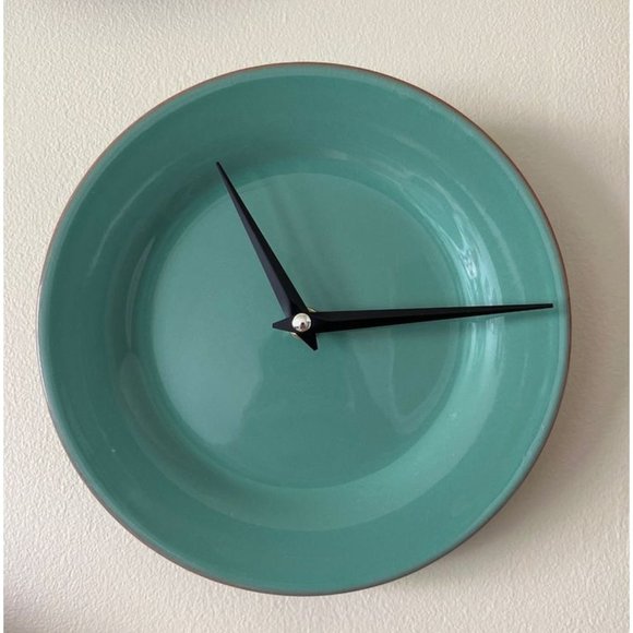 Hand Crafted | Wall Decor | Plate Clock Turquiose Vintage Dinner Plate ...
